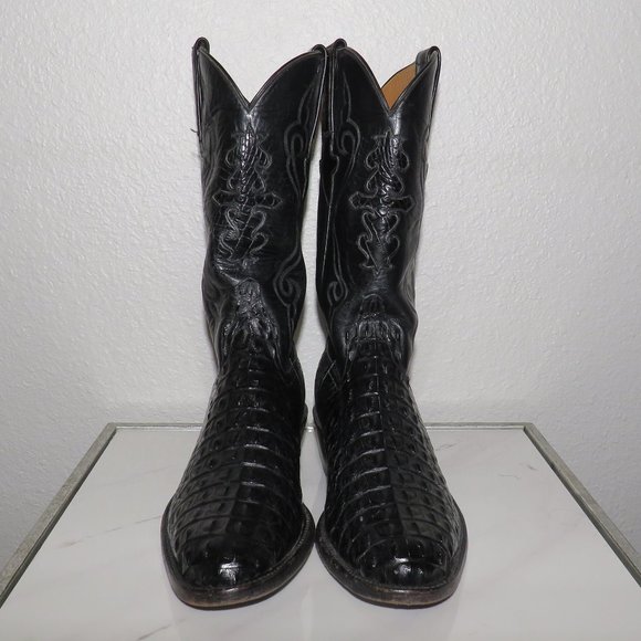 Lucchese | Shoes | Lucchese Cowboy Boots Handmade Horned Back Alligator ...